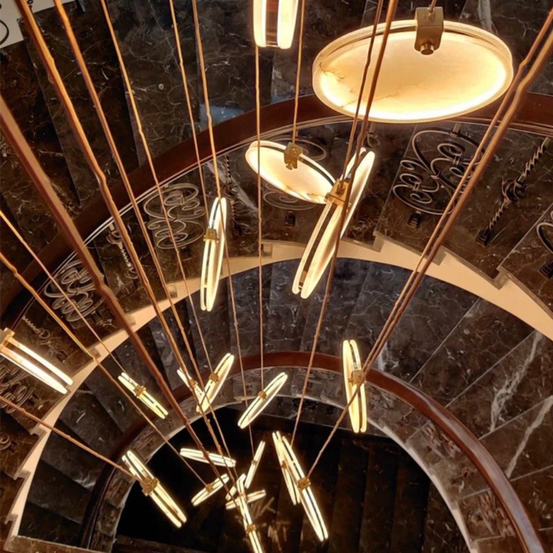 Luxury Marble LED Chandelier – Light Trend